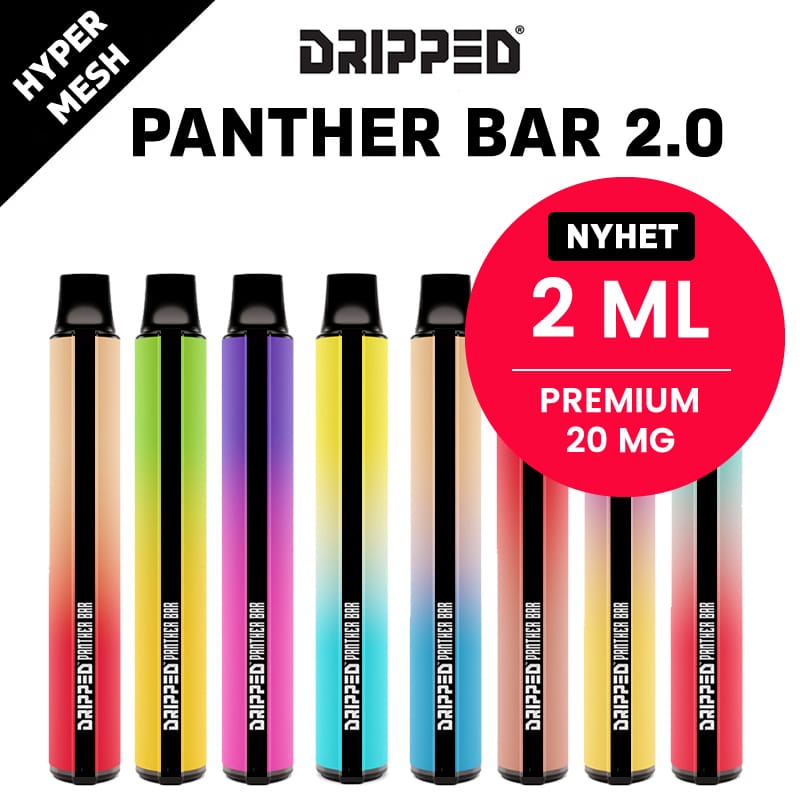 Panther Bar Engångs Vape - 30 st smaker, Hyper Mesh-coil